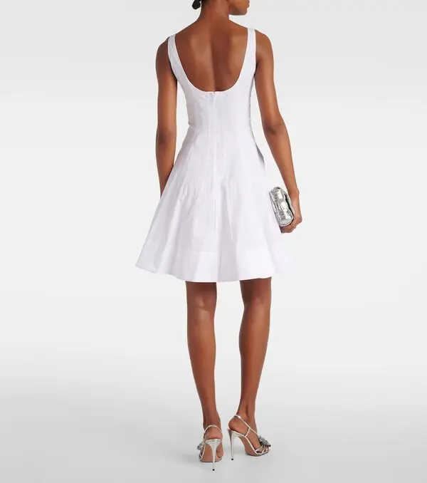 Staud Wells Cotton Poplin Mini Dress - White