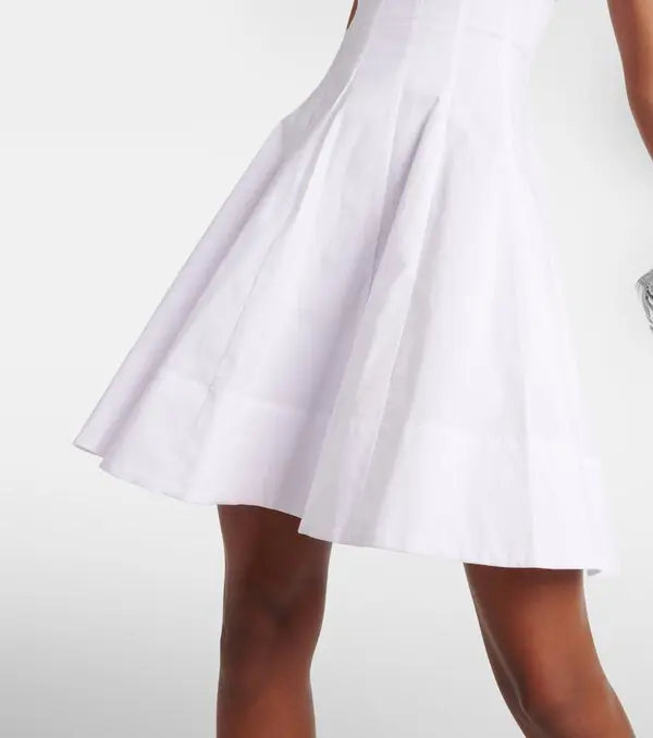 Staud Wells Cotton Poplin Mini Dress - White