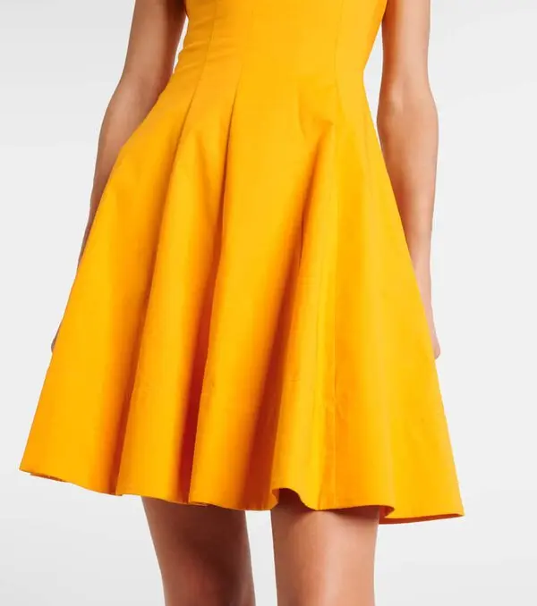 Staud Wells Cotton Poplin Mini Dress - Yellow