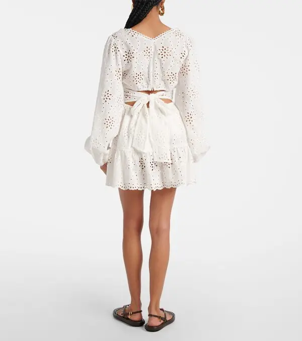 ALEXANDRA MIRO Mariah Cotton Mini Dress