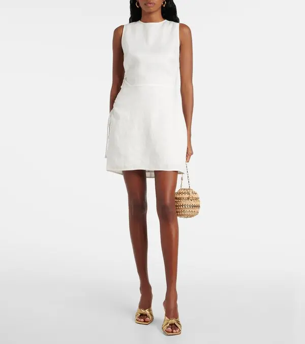 SIR. D'orsay Linen Minidress - White