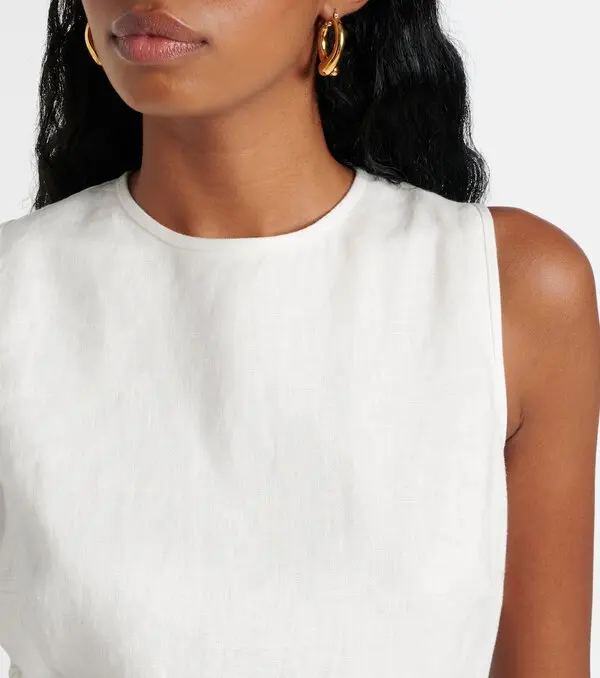 SIR. D'orsay Linen Minidress - White