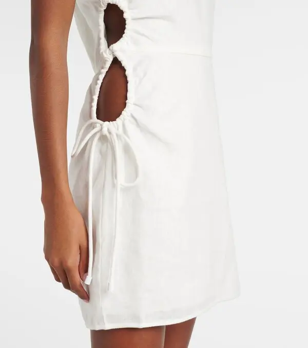 SIR. D'orsay Linen Minidress - White
