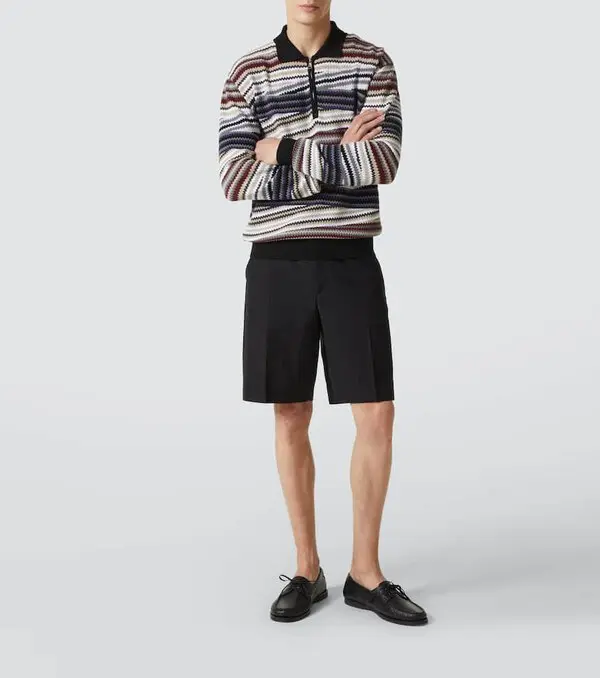 Missoni Zigzag Cotton Polo Sweater
