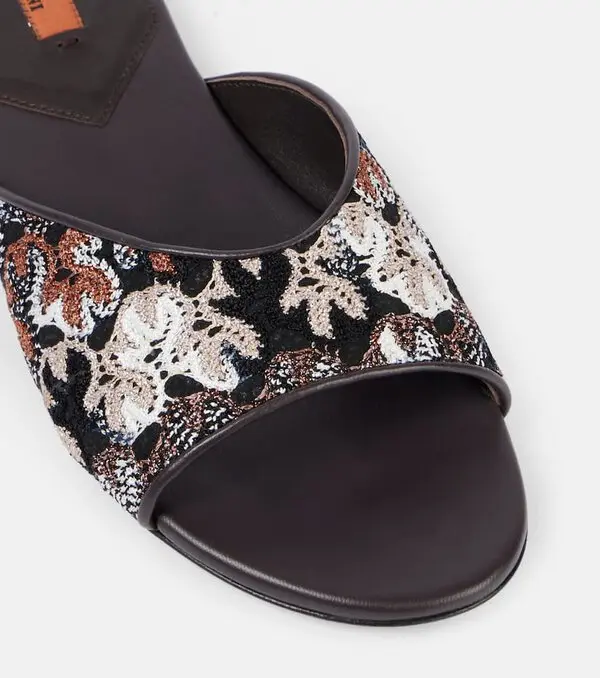 Missoni Lamé Leather Mules