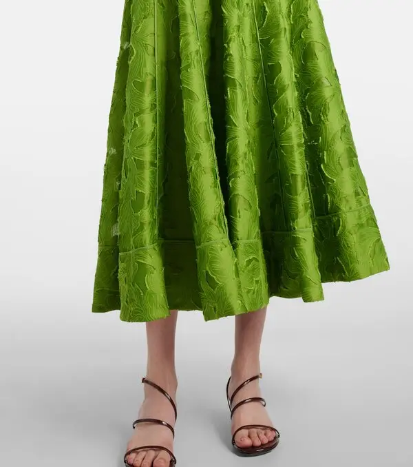 Simkhai Imogen Jacquard Bustier Dress - Green