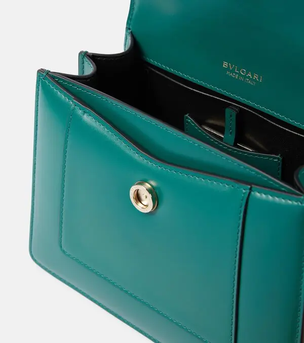BVLGARI Serpenti Forever Medium Leather Top-handle Bag - Green