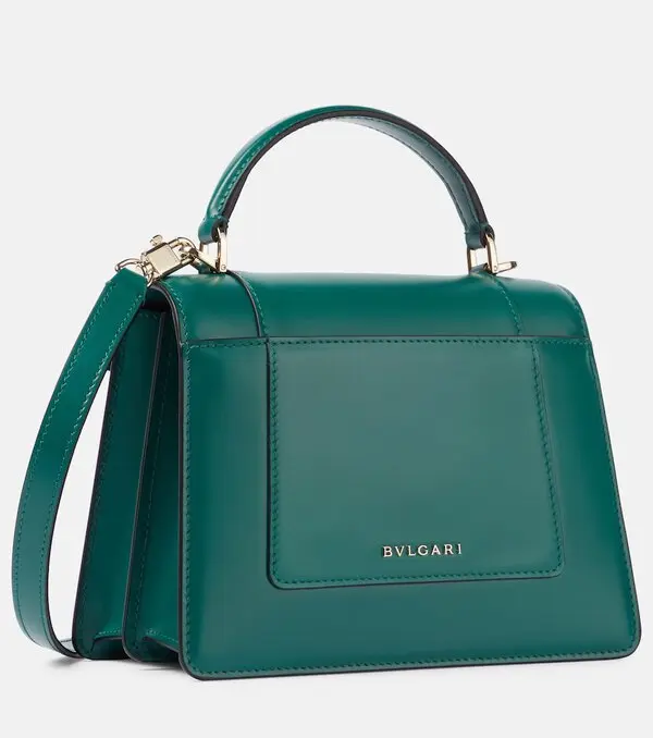 BVLGARI Serpenti Forever Medium Leather Top-handle Bag - Green