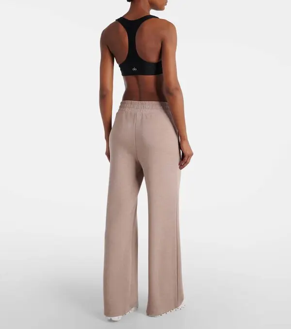 Varley Taupe Marl Wide-leg Sweatpants - Grey