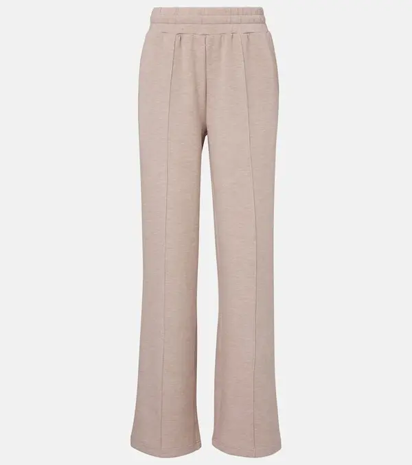 Varley Taupe Marl Wide-leg Sweatpants - Grey