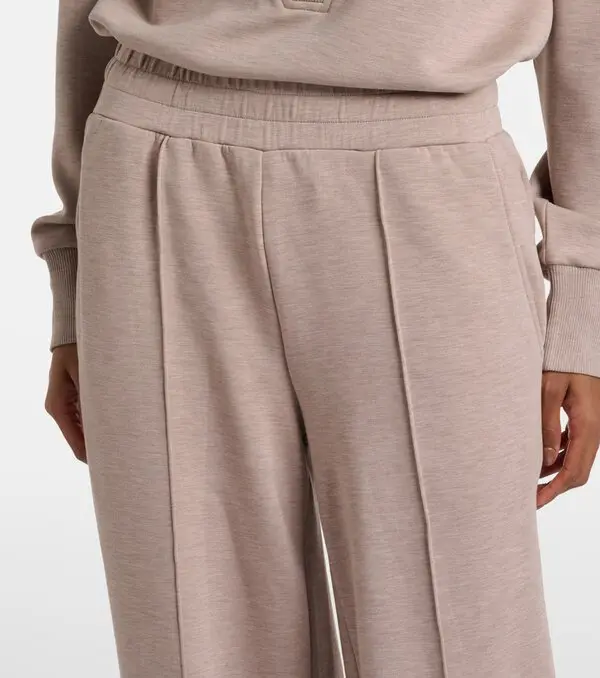 Varley Taupe Marl Wide-leg Sweatpants - Grey