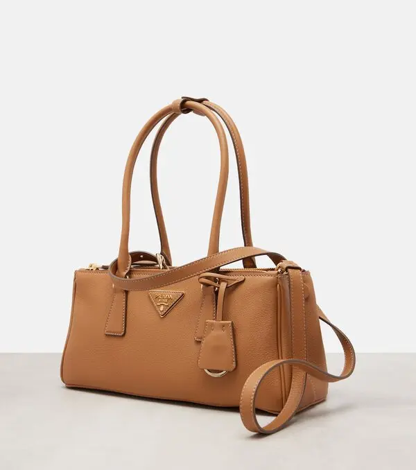 Prada Galleria Medium Leather Tote Bag - Brown