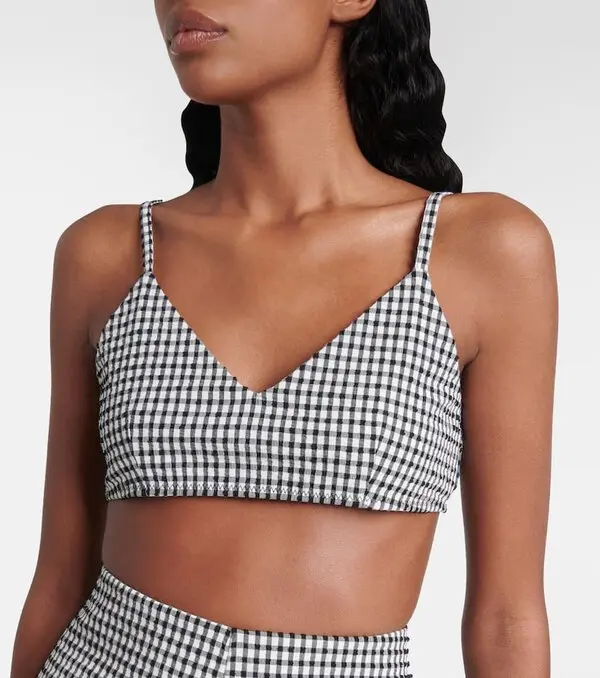 RÓHE Gingham Bralette - Black