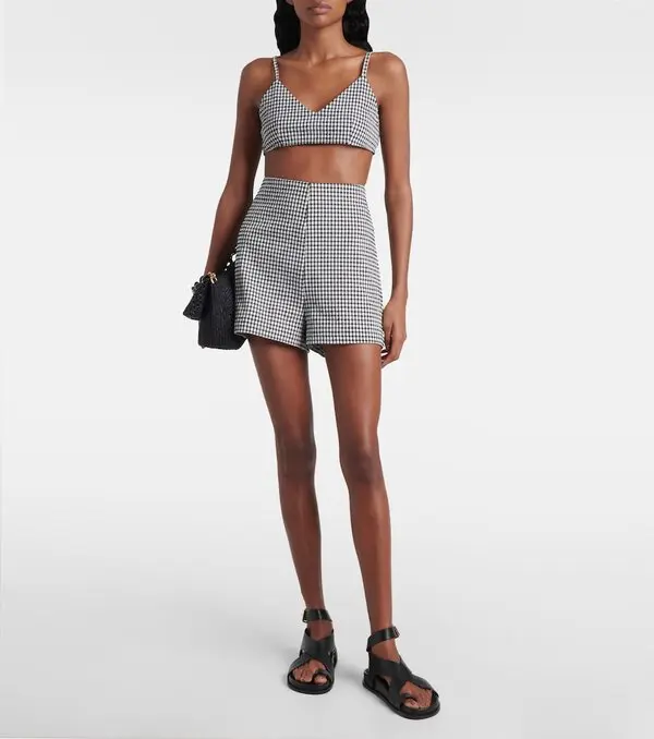 RÓHE Gingham Bralette - Black
