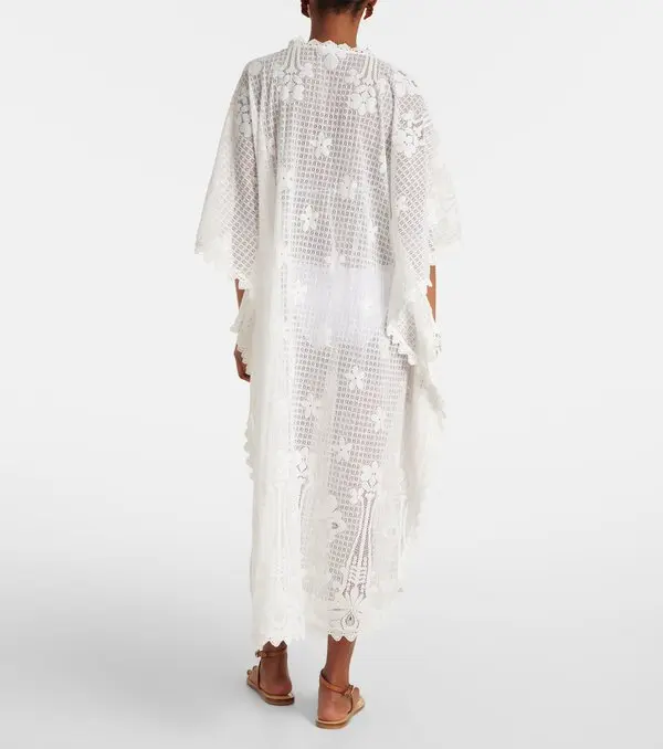 Melissa Odabash Josephine Ruffled Cotton-blend Kaftan