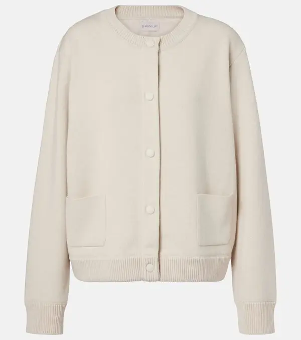 Moncler Down-paneled Wool-blend Cardigan