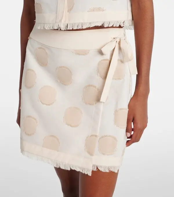 Simkhai Bethany Polka-dot Wrap Skirt
