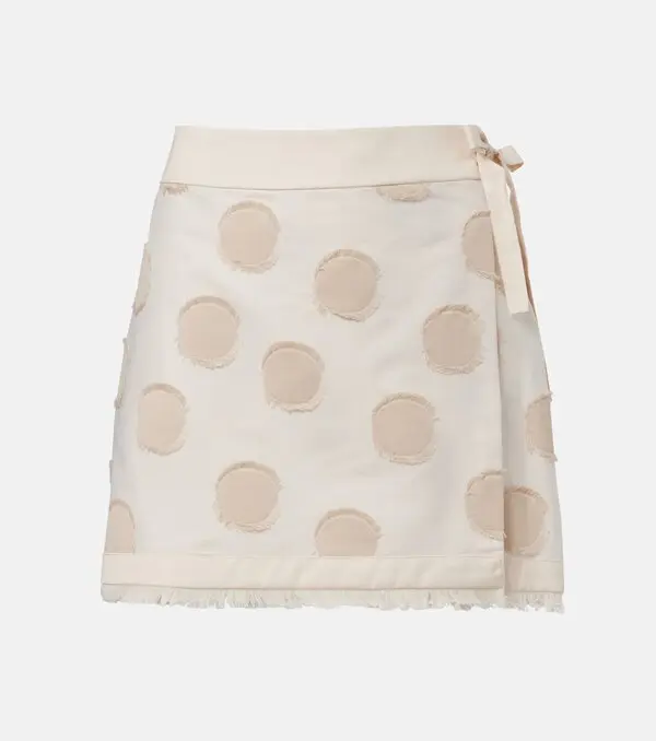 Simkhai Bethany Polka-dot Wrap Skirt - Neutrals