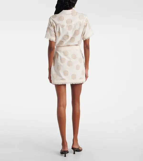 Simkhai Bethany Polka-dot Wrap Skirt