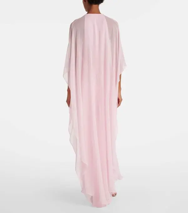 THE SEI Caped Silk Chiffon Gown
