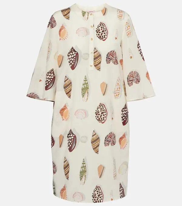 ERES Crème Printed Cotton And Silk Minidress - Multicoloured