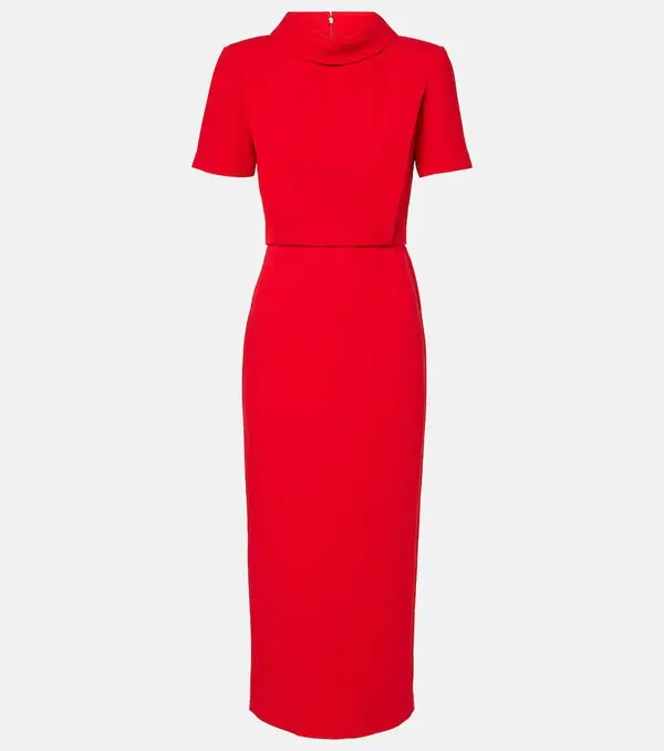 Roland Mouret Cady Midi Dress - Red