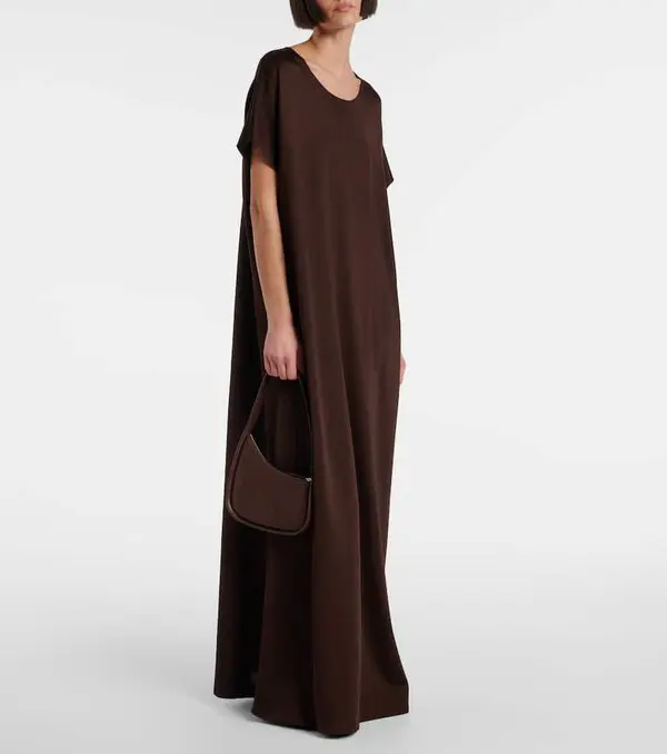 THE ROW Half Moon Leather Shoulder Bag - Brown