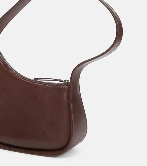 THE ROW Half Moon Leather Shoulder Bag - Brown