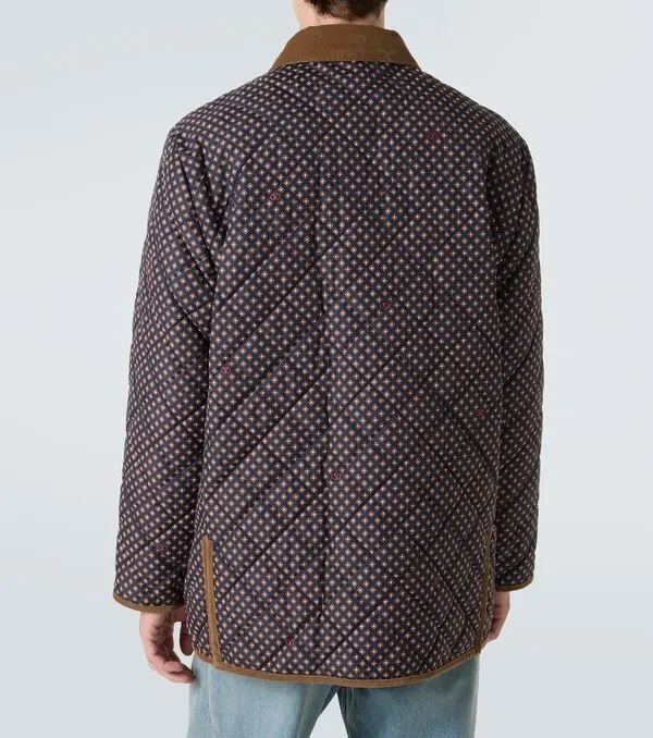 Valentino Garavani Polka-dot Quilted Jacket - Brown