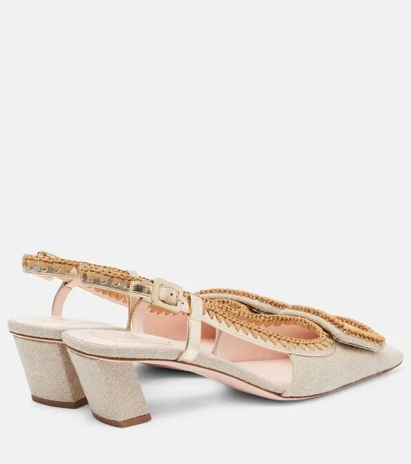 ROGER VIVIER Belle Vivier Embellished Slingback Pumps