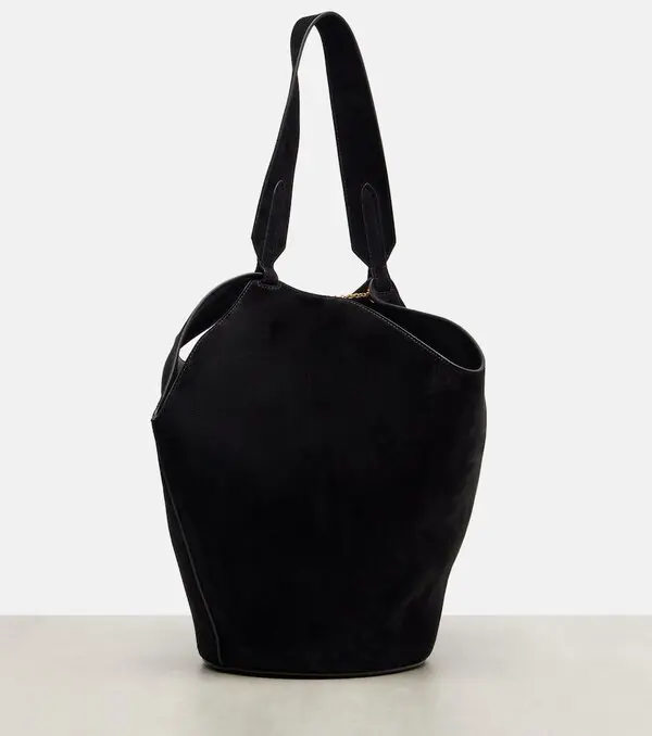 Khaite Suede Tote Bag - Black