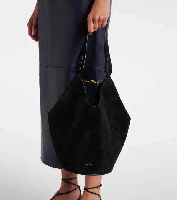 Khaite Suede Tote Bag - Black