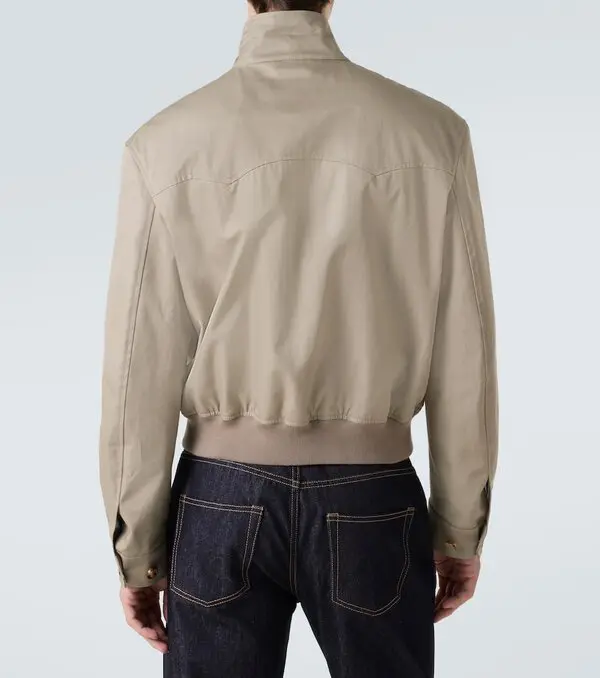 Alexander McQueen Logo Cotton Gabardine Jacket