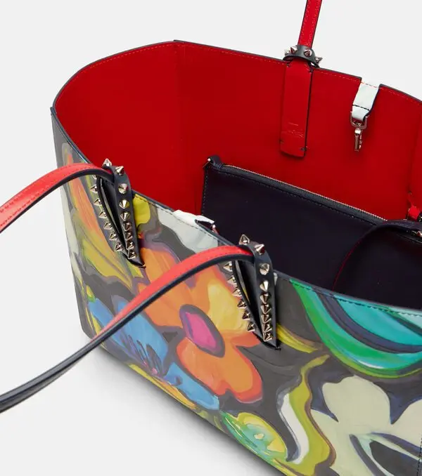 CHRISTIAN LOUBOUTIN Cabata Small Floral Leather Tote Bag - Multicoloured