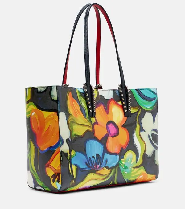 CHRISTIAN LOUBOUTIN Cabata Small Floral Leather Tote Bag - Multicoloured