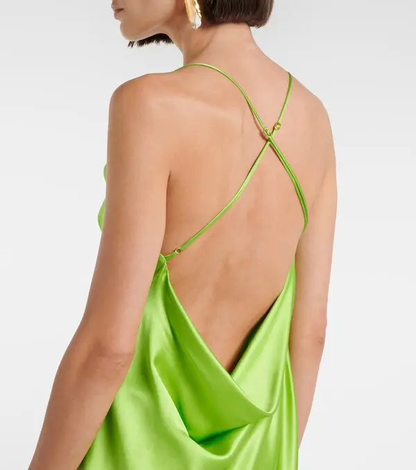 ysl green dress Saint Laurent Silk Satin Slip - AL:2226wed