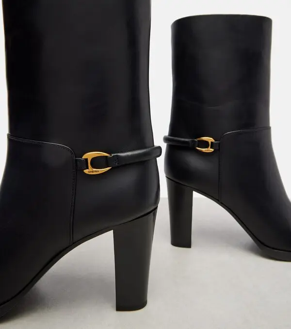 Saint Laurent Sulpice 80 Leather Ankle Boots