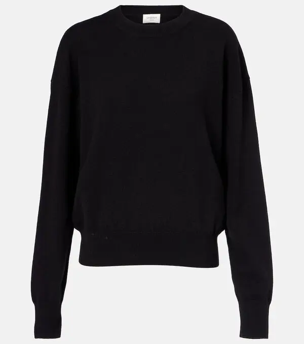 Saint Laurent Cashmere Crewneck Sweater - Black