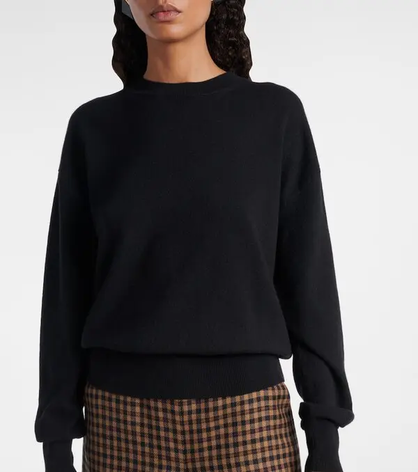 Saint Laurent Cashmere Crewneck Sweater - Black