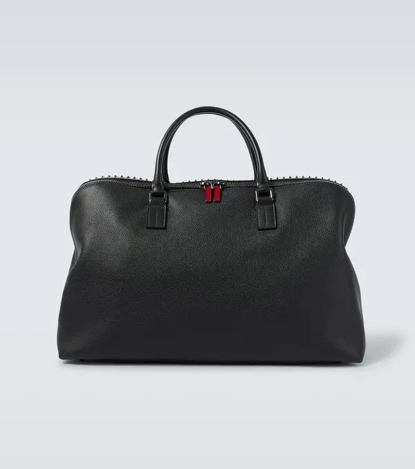 CHRISTIAN LOUBOUTIN Studded Leather Duffle Bag - Black