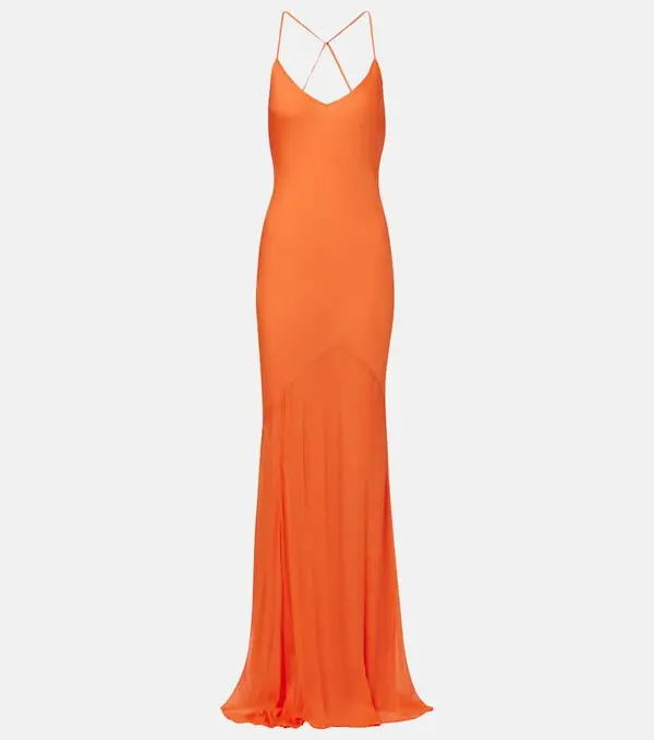 ALEXANDRA MIRO Gloria Silk Chiffon Gown