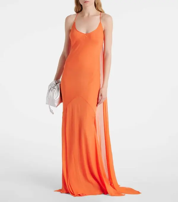 ALEXANDRA MIRO Gloria Silk Chiffon Gown