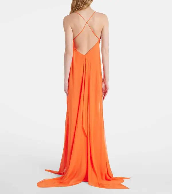 ALEXANDRA MIRO Gloria Silk Chiffon Gown