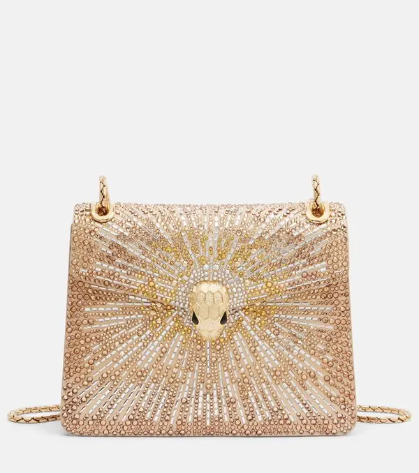 BVLGARI Serpenti Forever Day-to-night Crossbody Bag In Calf Leather - Gold
