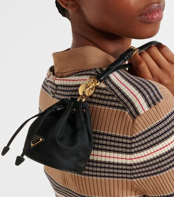 Prada Re-nylon Bag Charm - Black