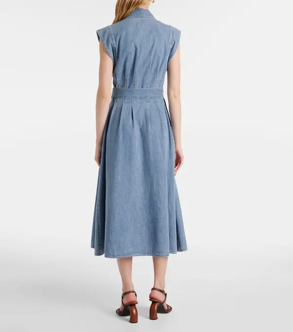 Veronica Beard Fuller Denim Midi Dress