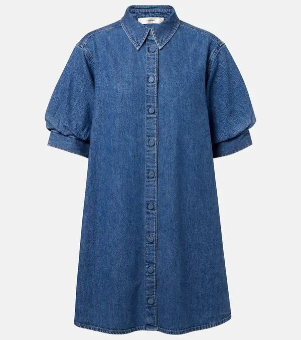 FRAME Play Denim Mini Dress - Blue