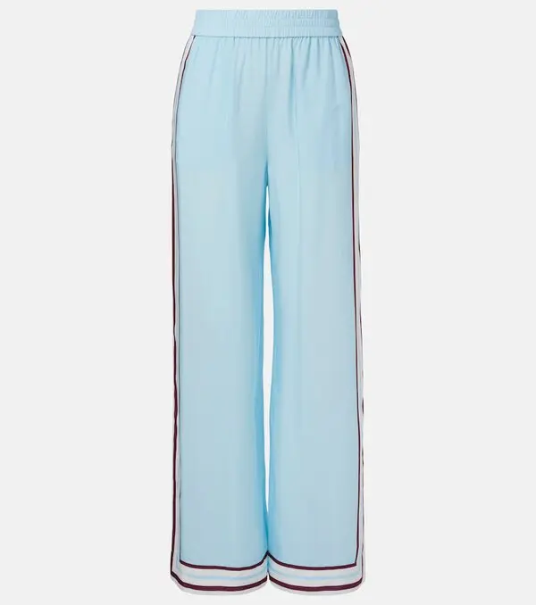 Simkhai Orissa Striped Straight Pants - Blue