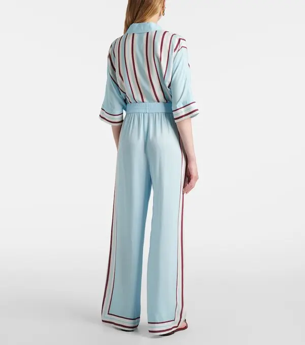 Simkhai Orissa Striped Straight Pants