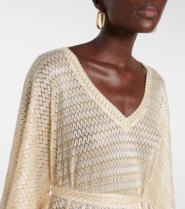 Melissa Odabash June Knitted Lamé Kaftan